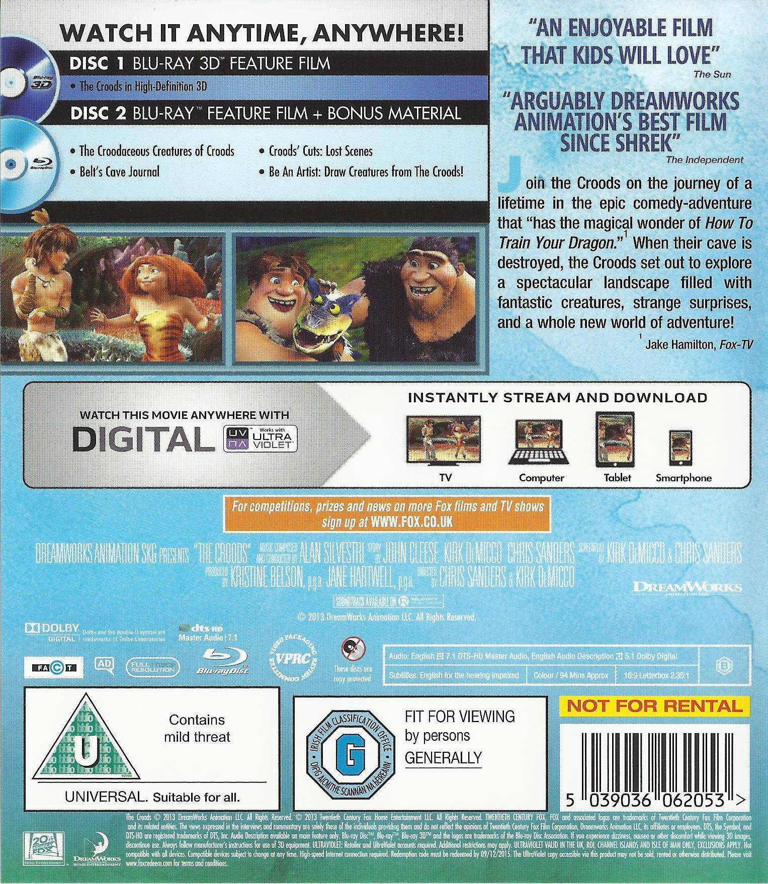 The Croods 3D | Le Cinema Paradiso Blu-Ray reviews and DVD reviews