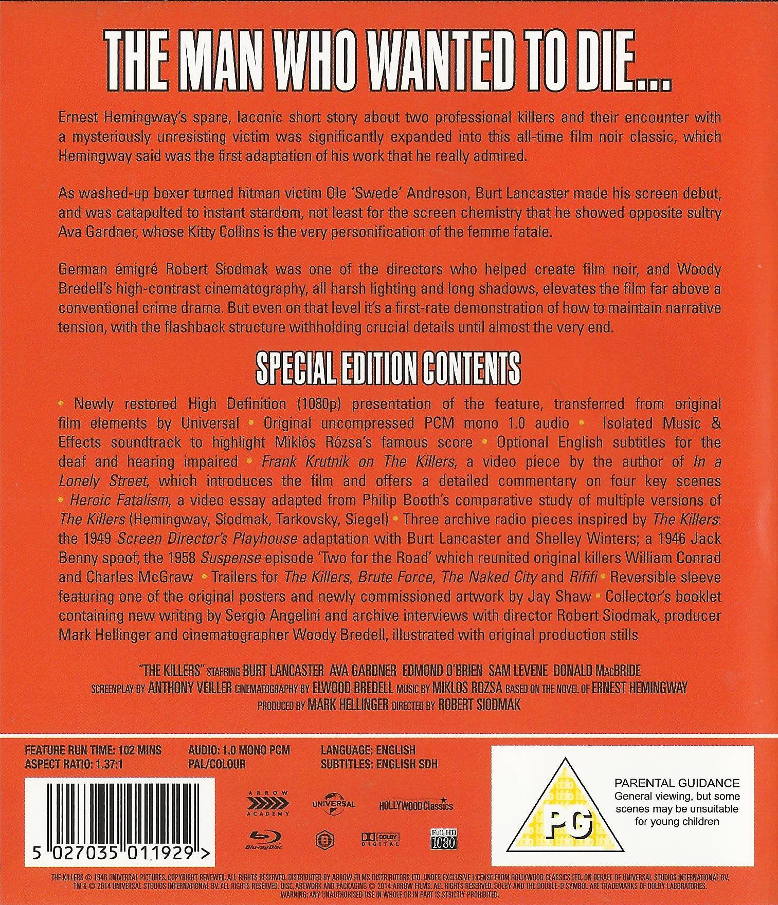 THE KILLERS | Le Cinema Paradiso Blu-Ray reviews and DVD reviews