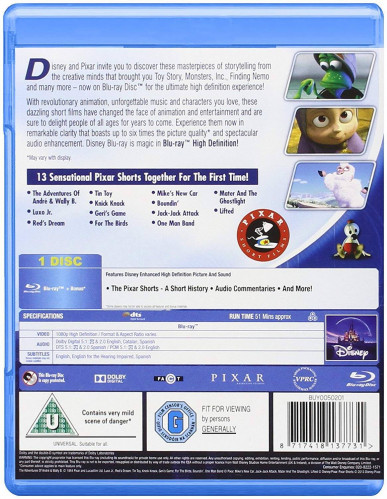 PIXAR Short Films Collection Volume 1 | Le Cinema Paradiso Blu-Ray ...